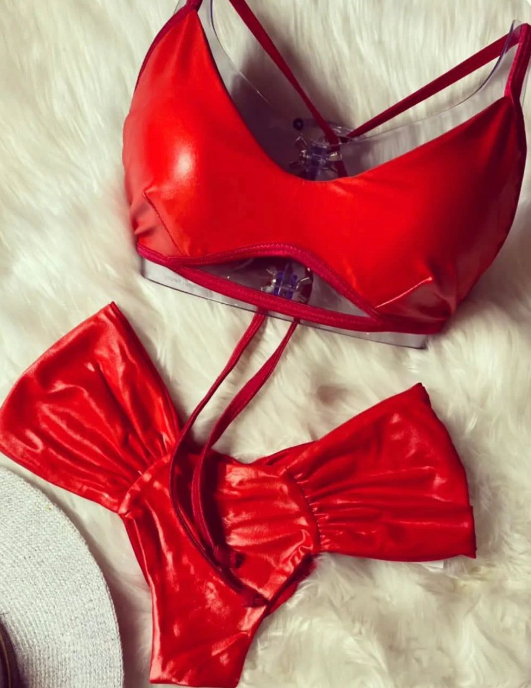 Sexy Red Peek A Boo Bikini Sunkizzed Bikinis